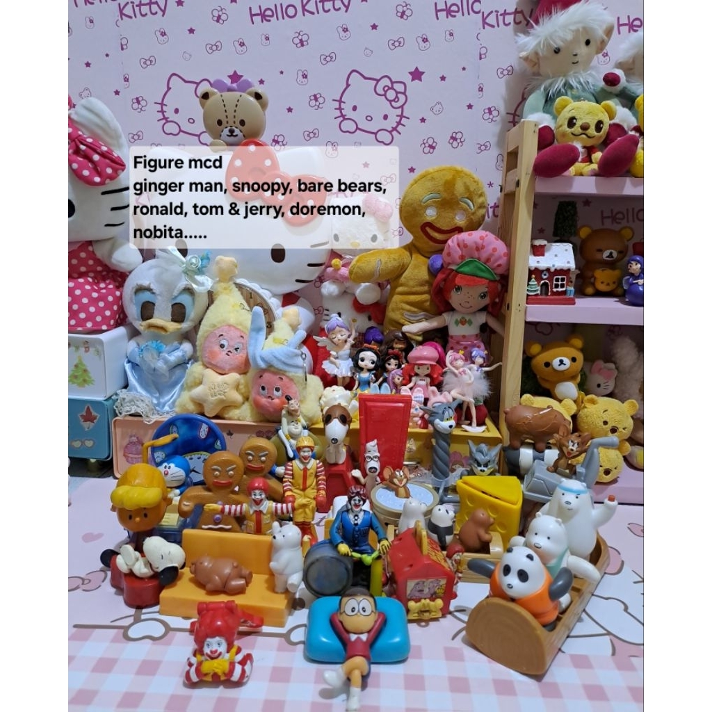 Jual FIGURE MCD HELLO KITTY GINGER MAN DOREMON BARE BEAR TOM JERRY ...