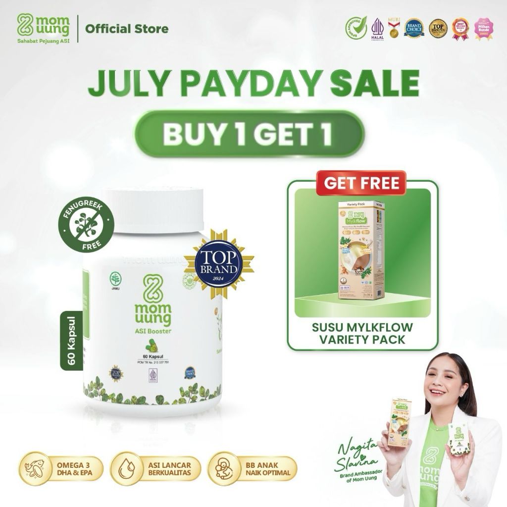 Jual [PAYDAY SALE] BUY 1 GET 1 Mom Uung ASI Booster Isi 60 Kapsul FREE ...