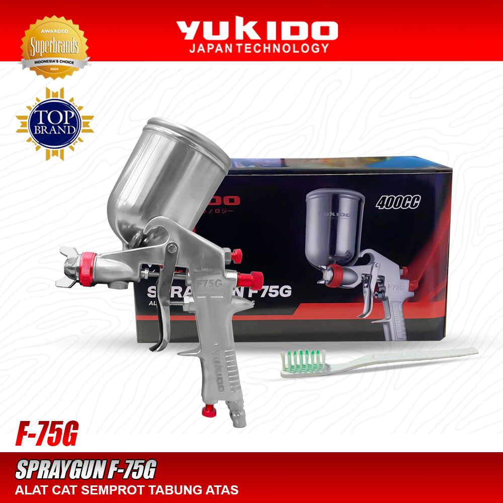 Jual YUKIDO Alat Semprot Cat Tabung Atas 400Ml Kompressor Spraygun - AB ...