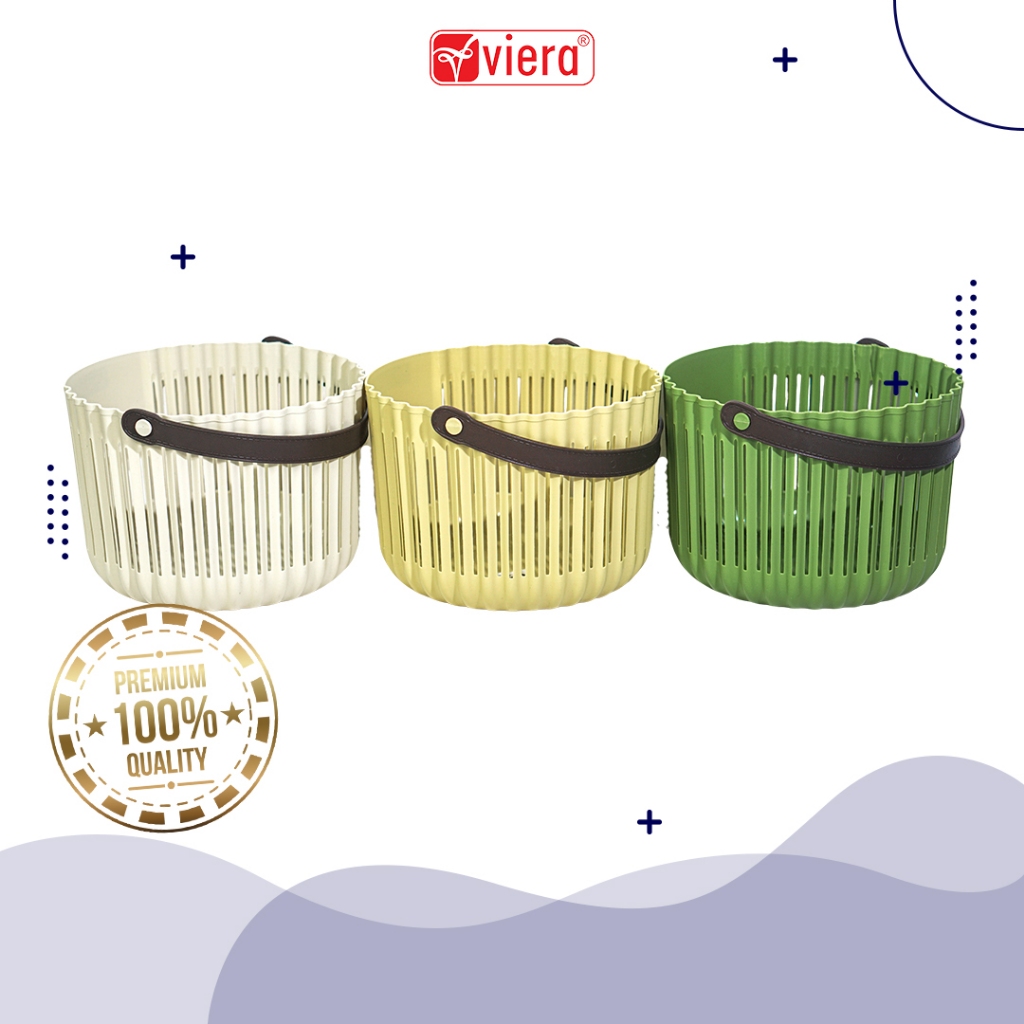 Jual Viera - Storage Basket Box Round Bucket Keranjang Penyimpanan ...
