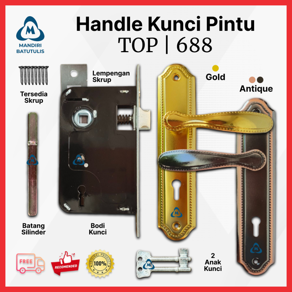 Jual Handle Pintu TOP 688 Kuning / Cokelat - Tarikan Konci Pintu ...