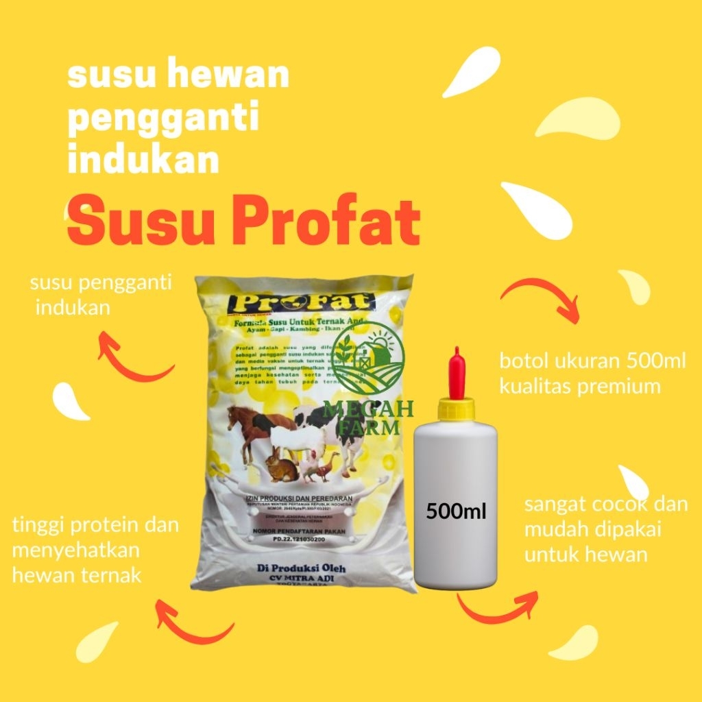 Jual SUSU HEWAN TERNAK PROFAT 1 KG KEMASAN ORIGINAL plus BOTOL DAN DOT ...