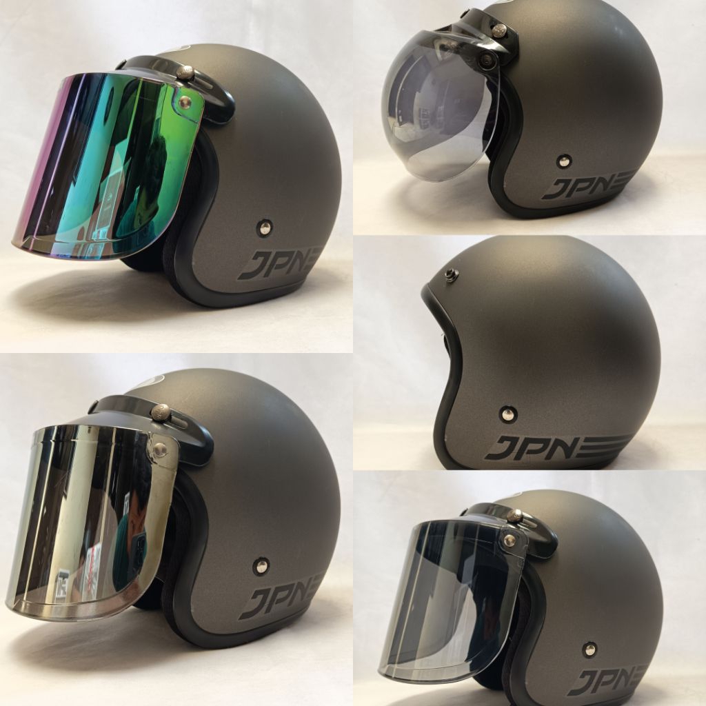 Jual HELM JPN ORIGINAL WARNA ABU TUA | Shopee Indonesia