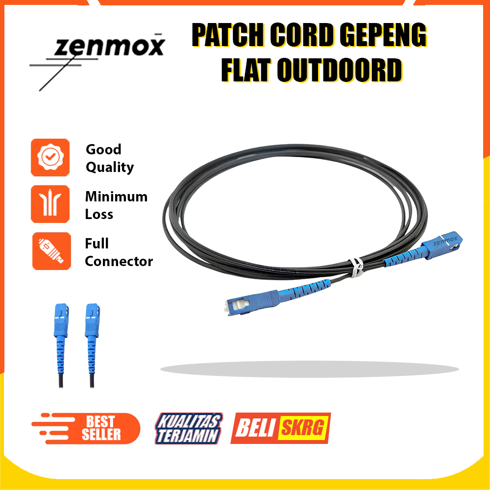 Jual PATCH CORD GEPENG OUTDOOR NEW KABEL PATCHCORE FLAT SC UPC ...