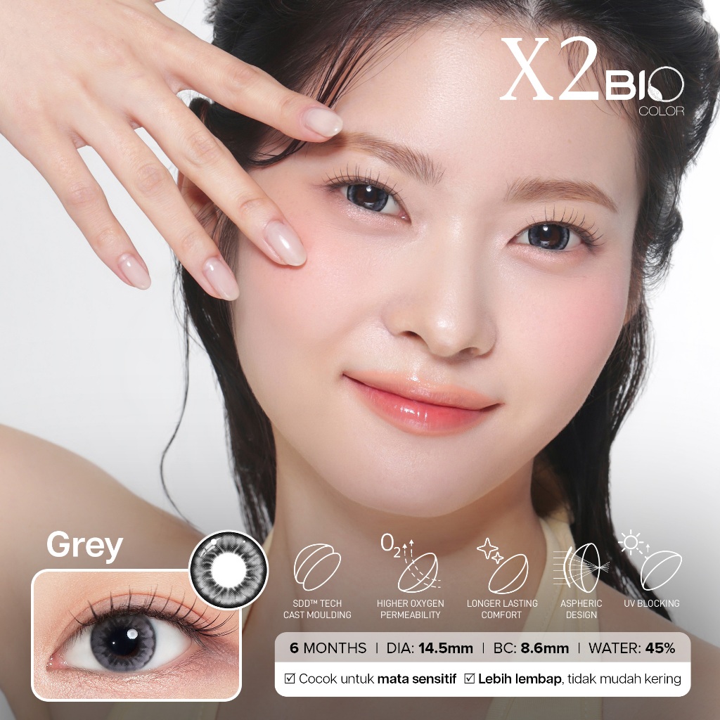 Jual X2 Bio Color Softlens - Grey | Shopee Indonesia