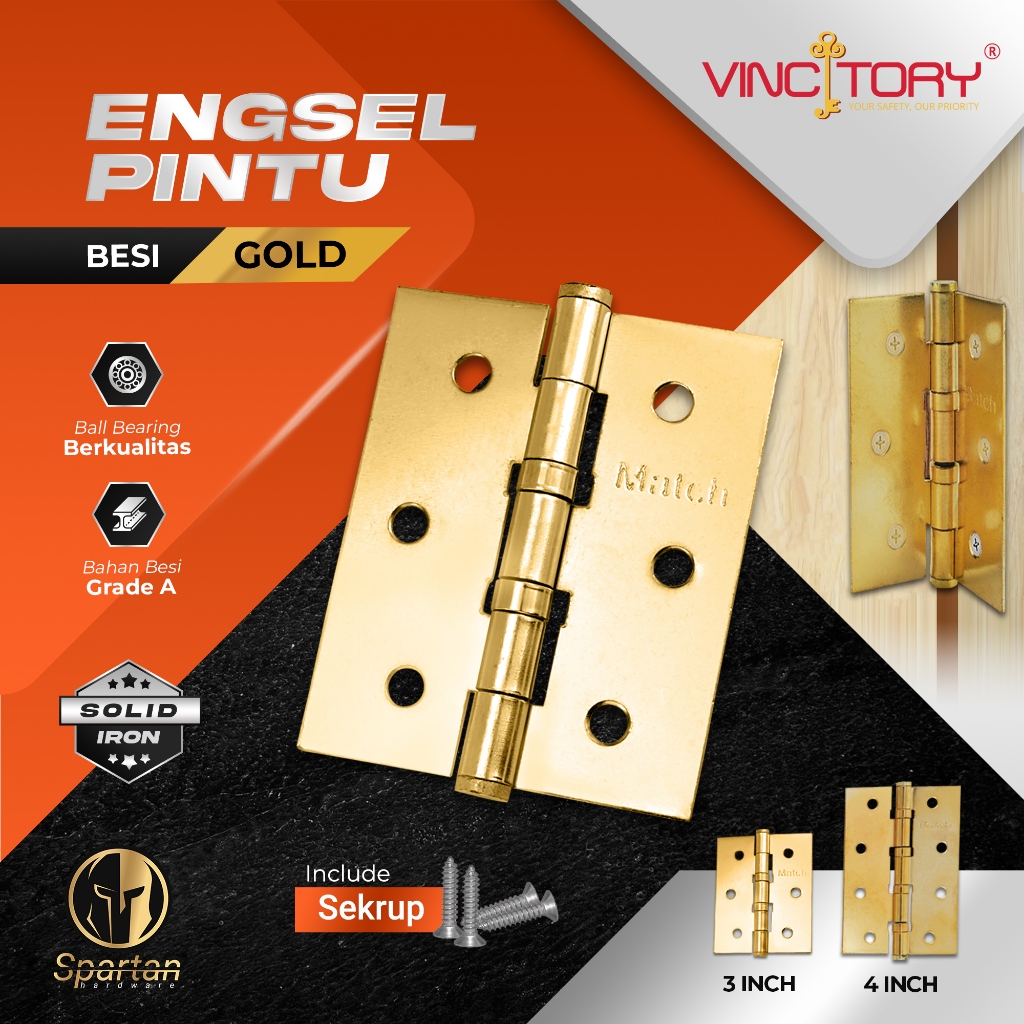 Jual Engsel Pintu Jendela Lemari 3 4 inch Besi Tebal 1,2 mm Free Skrup ...