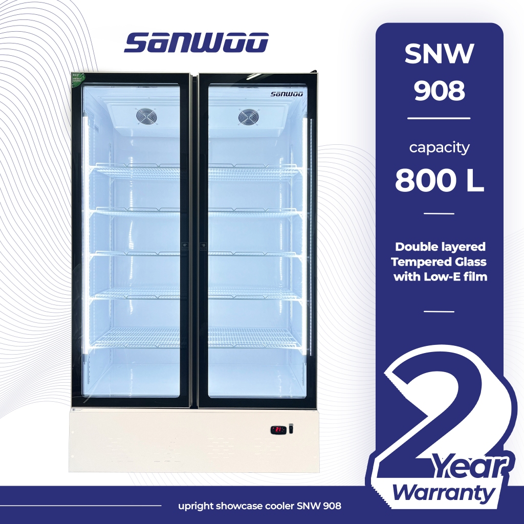 Jual Sanwoo Showcase Upright Chiller SNW 908 Frameless 800L / Kulkas 10 ...
