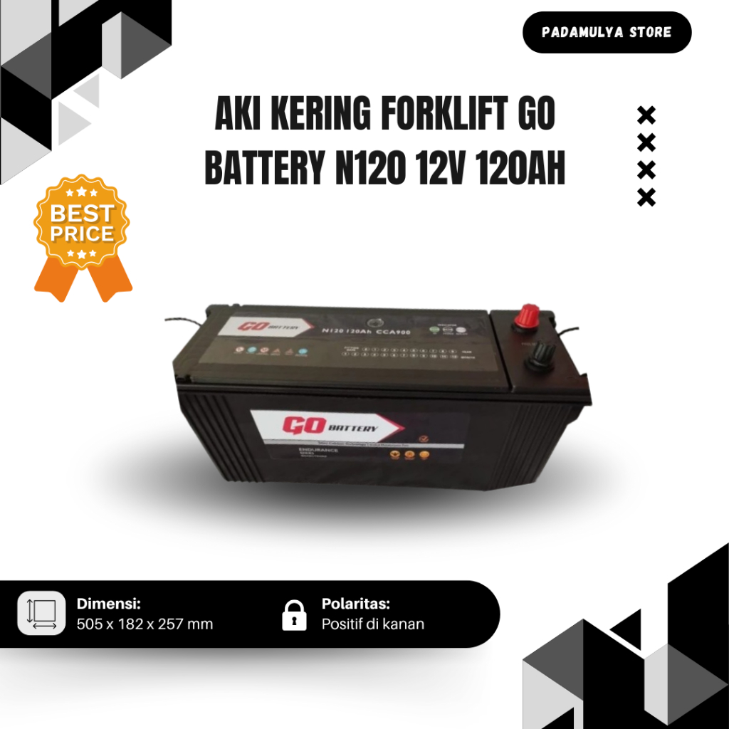 Jual Aki Kering Go Battery N120 12V 120Ah Kapal Genset Dump Truck ...
