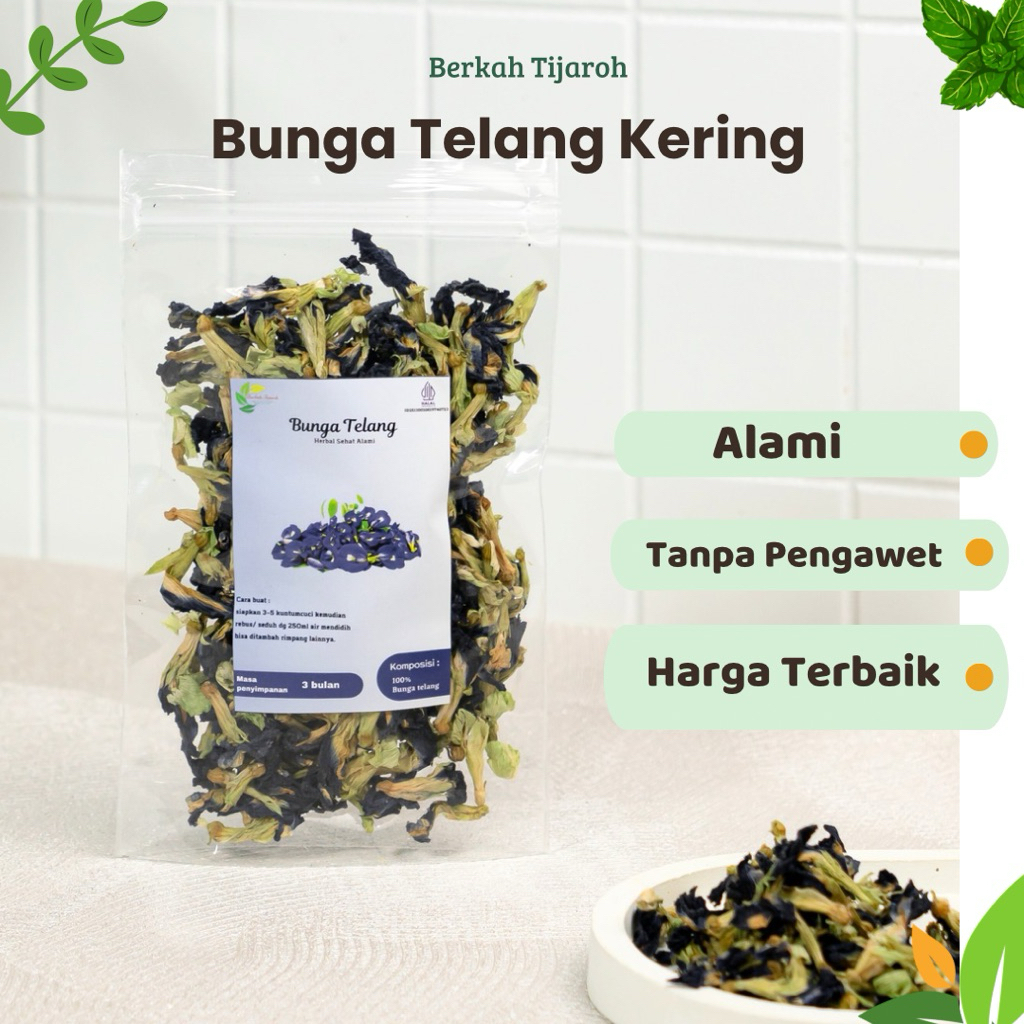 Jual Bunga Telang / Butterfly Pea / Teh Bunga Telang Kering | Shopee ...