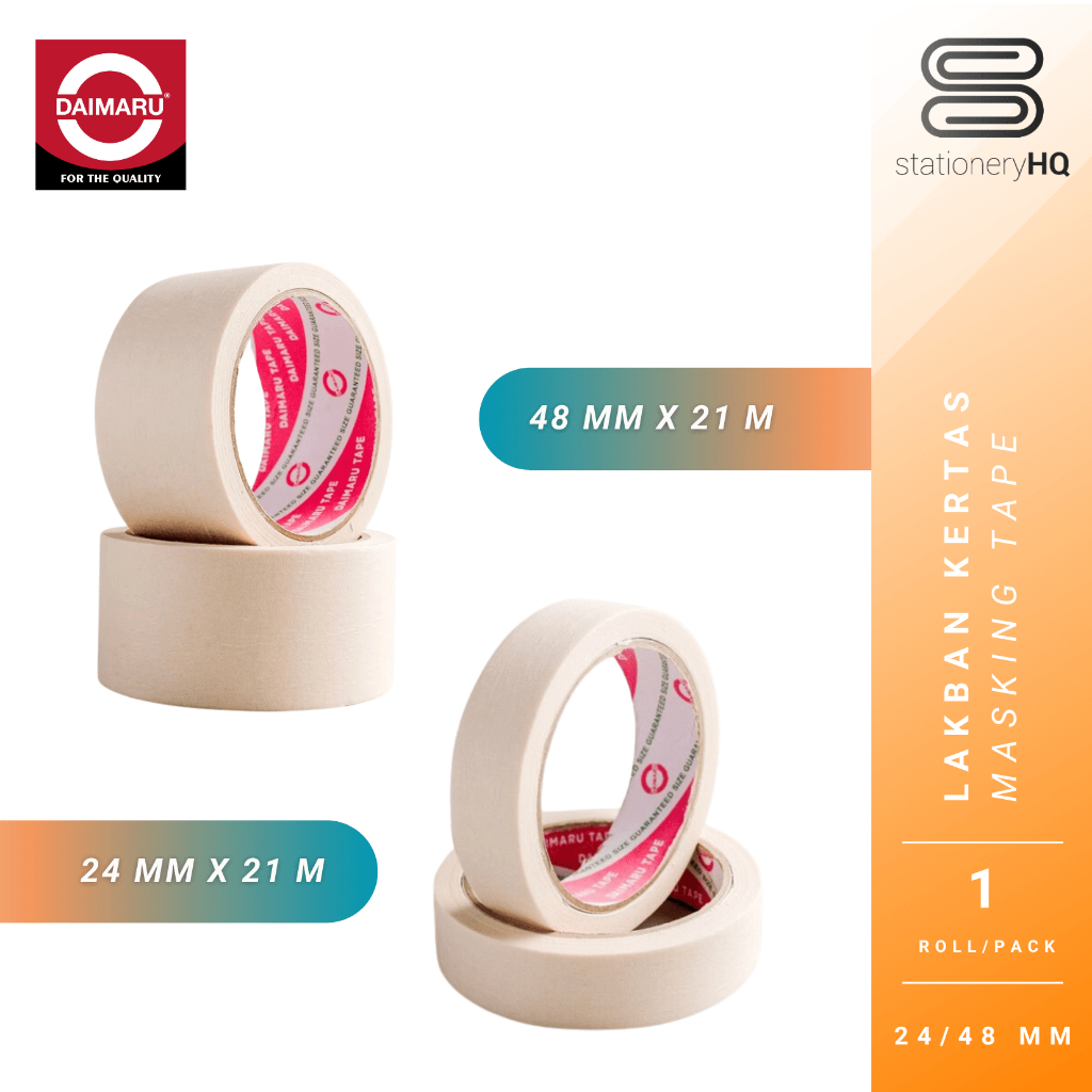 Jual Daimaru Masking Tape Isolasi Lakban Kertas Daimaru 24mm 48mm ...