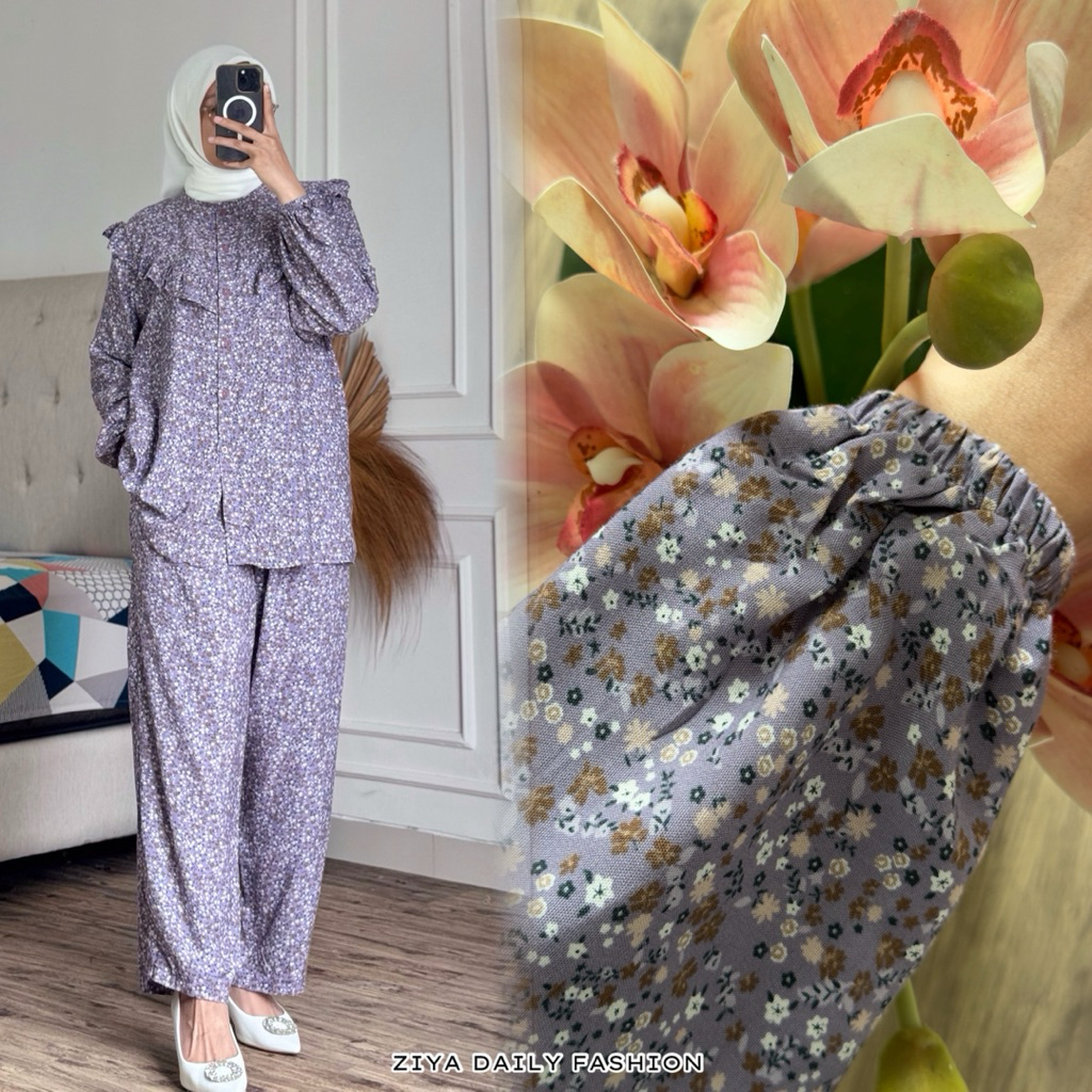 Jual KEVA SETCEL By ZIYA ~ Gamis Cotton Rayon Premium Motif Best Seller ...