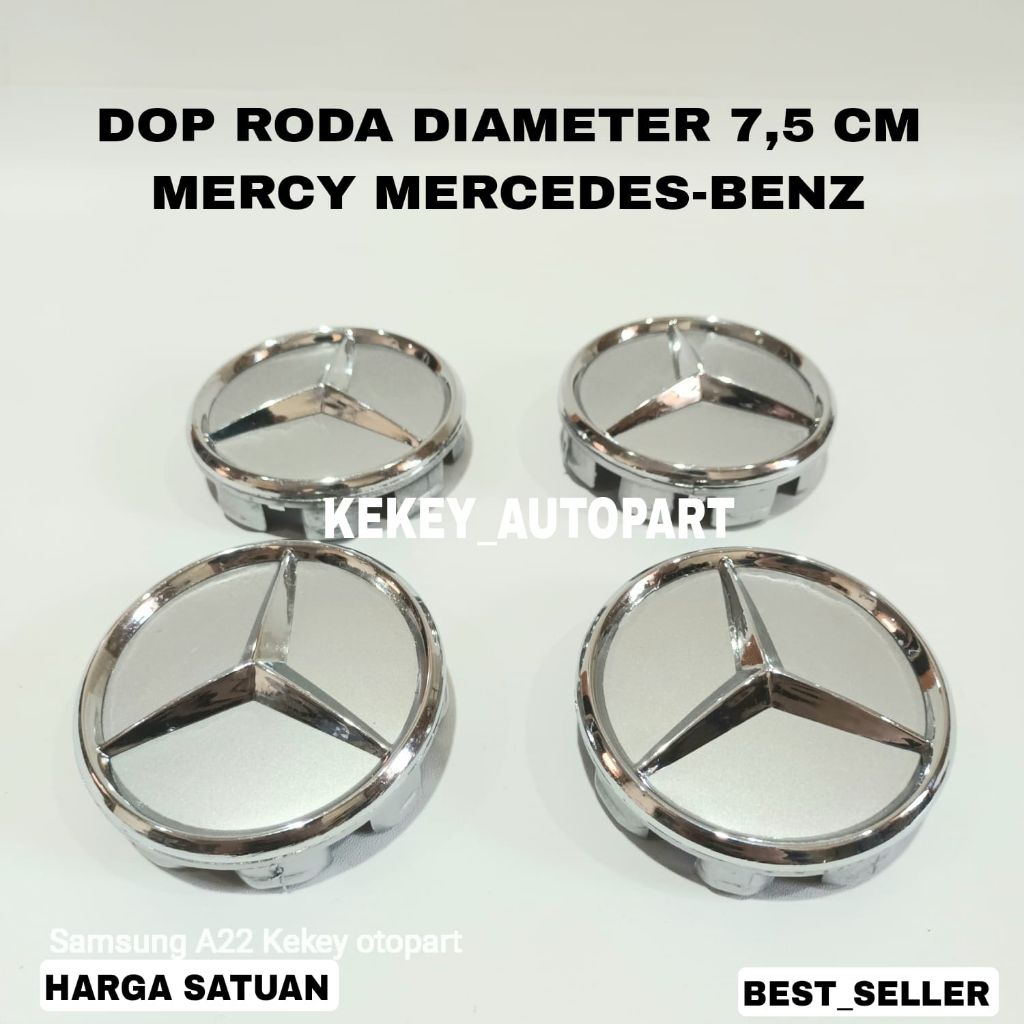Jual Dop Roda Tutup Velg CENTER MERCY MERCEDES BEN Warna Chrome ...