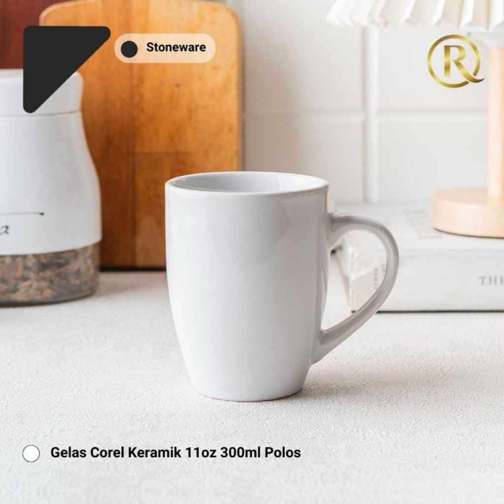 Jual Gelas Mug Jumbo Besar Gagang Keramik Porselen Awet Tebal Polos ...