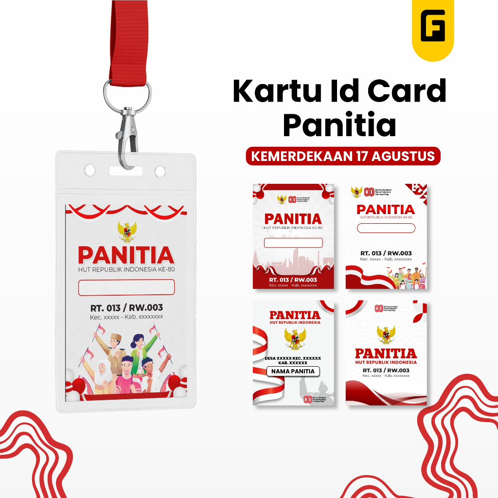 Jual Id Card Panitia 17 Agustus - Name Tag Panitia 17 Agustus Custom ...