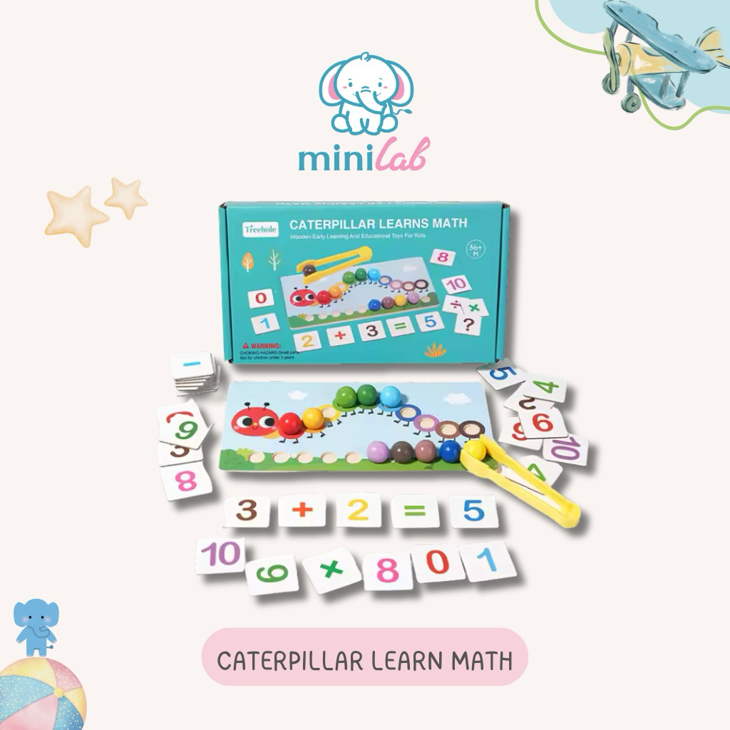 Jual Mainan Edukasi Matematika Anak | Caterpillar Learn Math | 3–6 ...