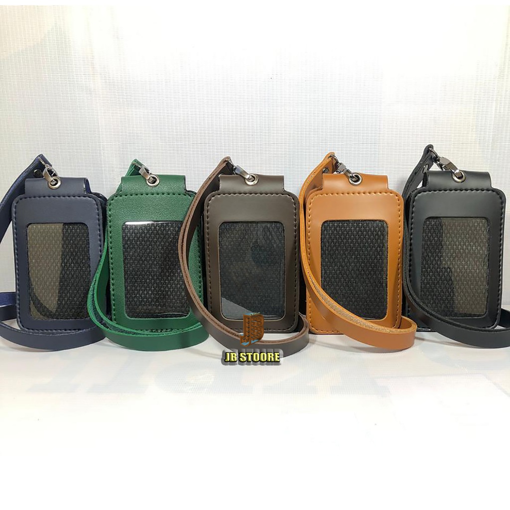 Jual Tempat Id Card Saku Magnet Kulit 2 Sisi / Id Card Holder Lipat ...