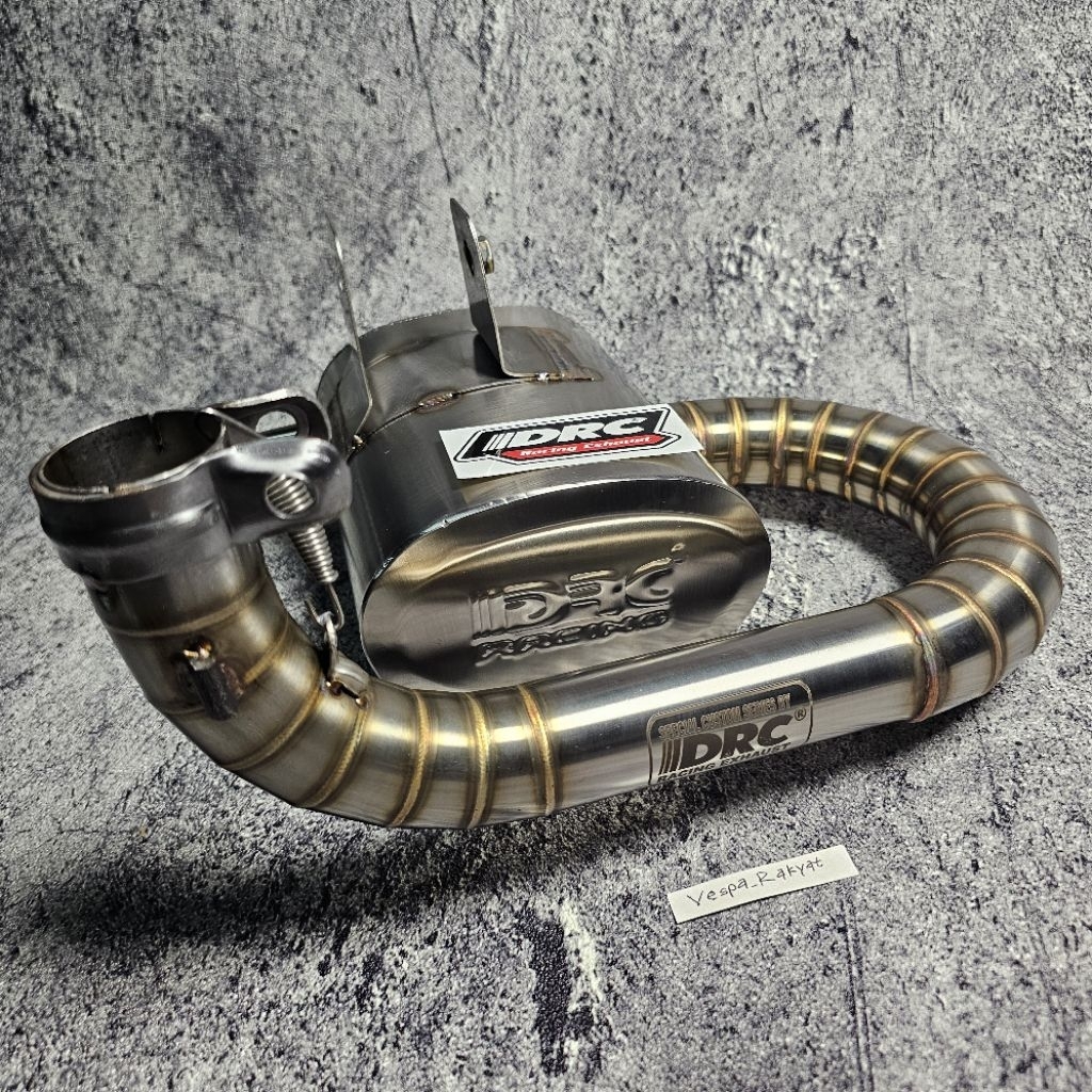 Jual Knalpot Vespa DRC Racing Stainless Vespa Super Sprint Px Excel 150cc Standar Racing Harian ...