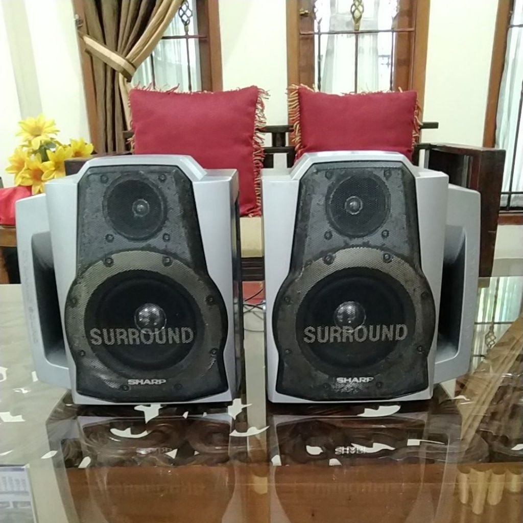 Jual Sharp Speaker pasif surround 5 inchi, eks Sharp Compo GX- VCD1300 ...