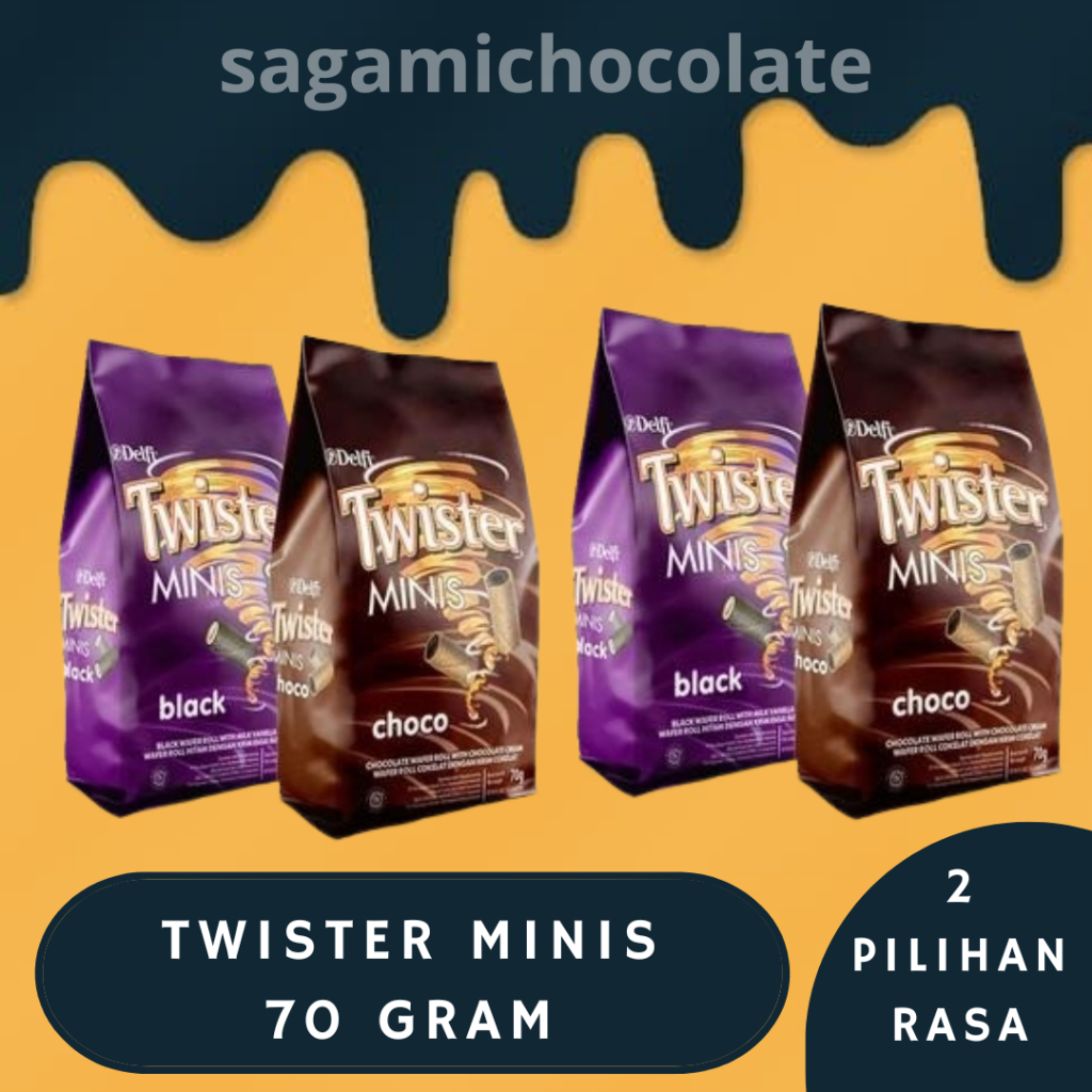 Jual DELFI TWISTER minis Black Vanilla 70 gram / DELFI twister wafer ...