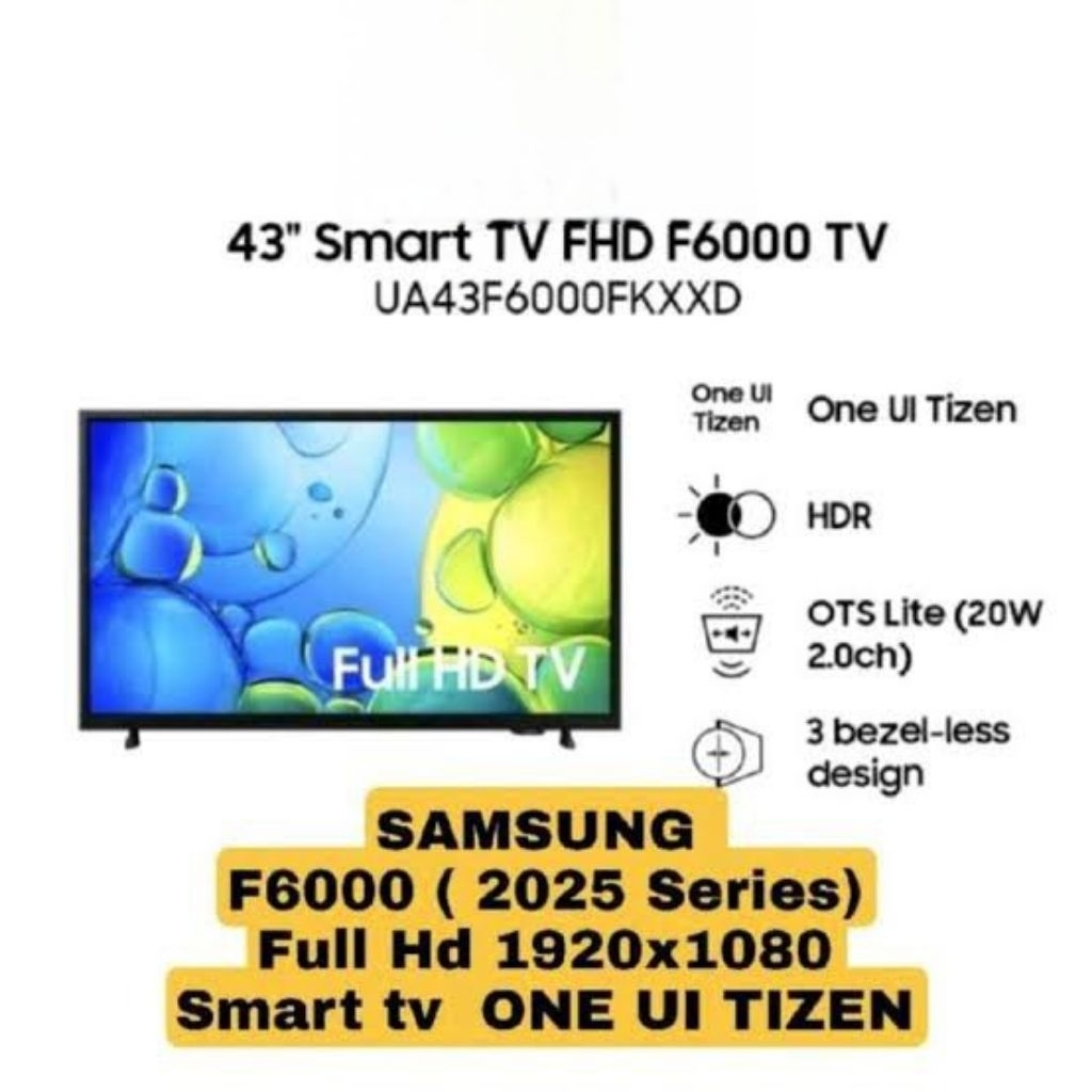 Jual SAMSUNG Smart TV 43F6000 Full HD TV LED 43 Inch Digital FHD | Shopee Indonesia