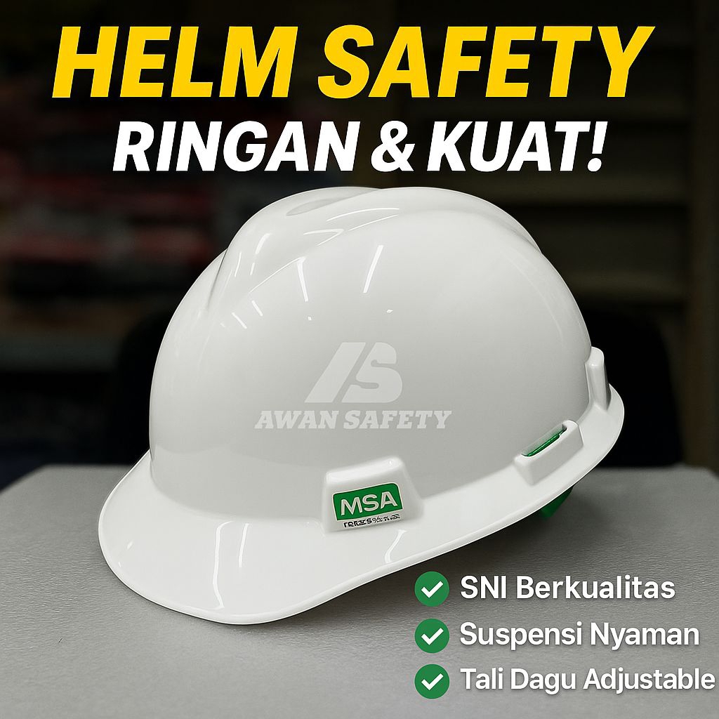Jual Helm Safety MSA Putih Fastrack Original/ Helm Proyek Safety MSA ...