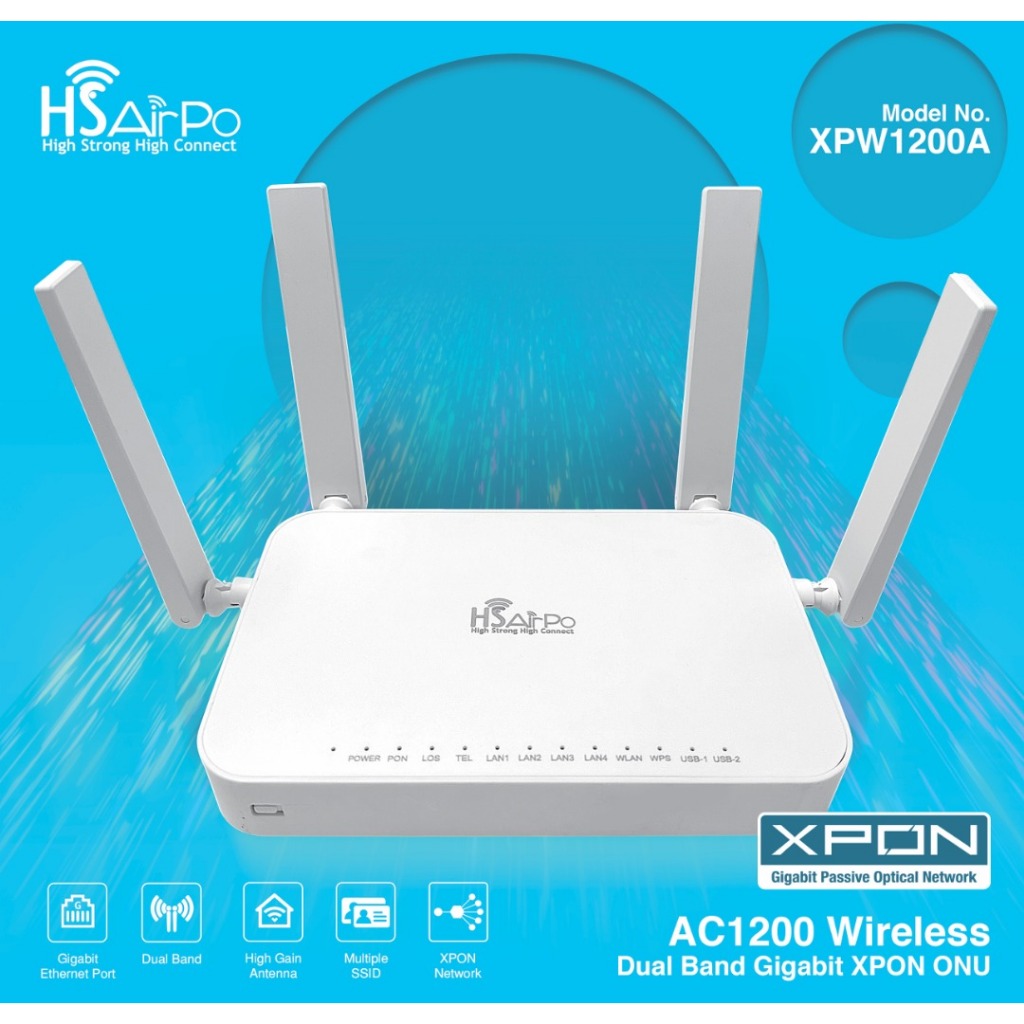 Jual Router ONU ONT xPON DualBand HSAirpo XPW1200A compatible with EPON ...
