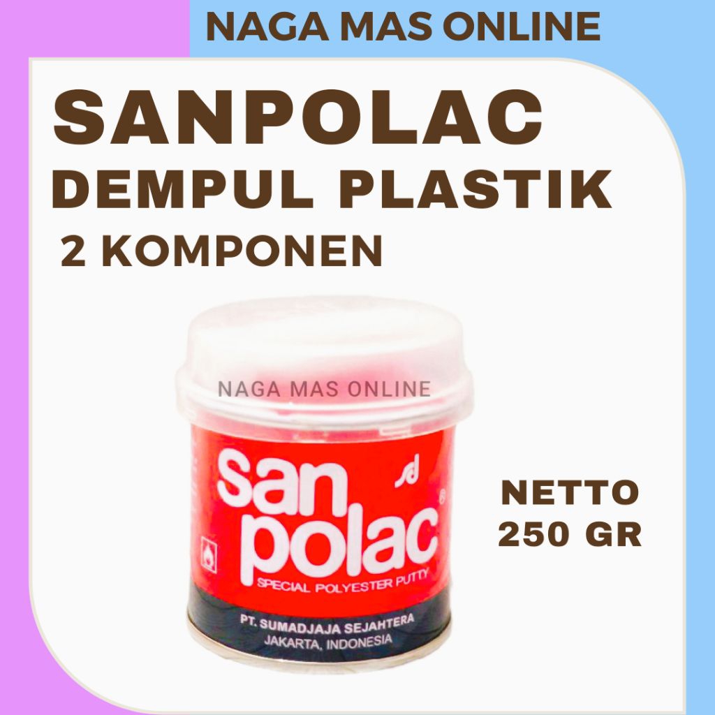 Jual DEMPUL PLASTIK SANPOLAC 250 GR / SAN POLAC KECIL / DEMPUL PLASTIK ...