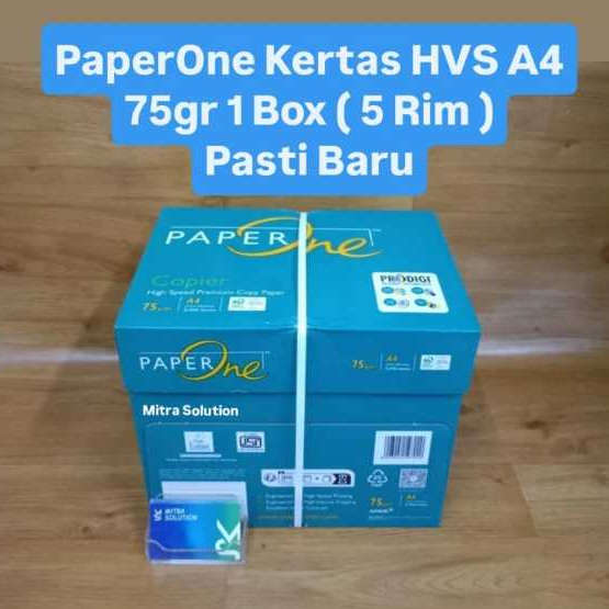 Jual PaperOne Kertas HVS A4 75gr 1 Box (5 Rim) Paper One | Shopee Indonesia