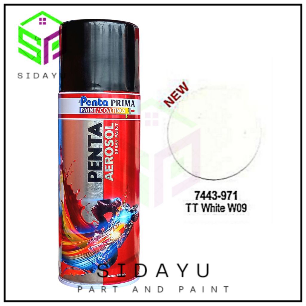 Jual Cat Pilox Penta Aerosol Spray Paint White W09 971 400ml | Shopee ...