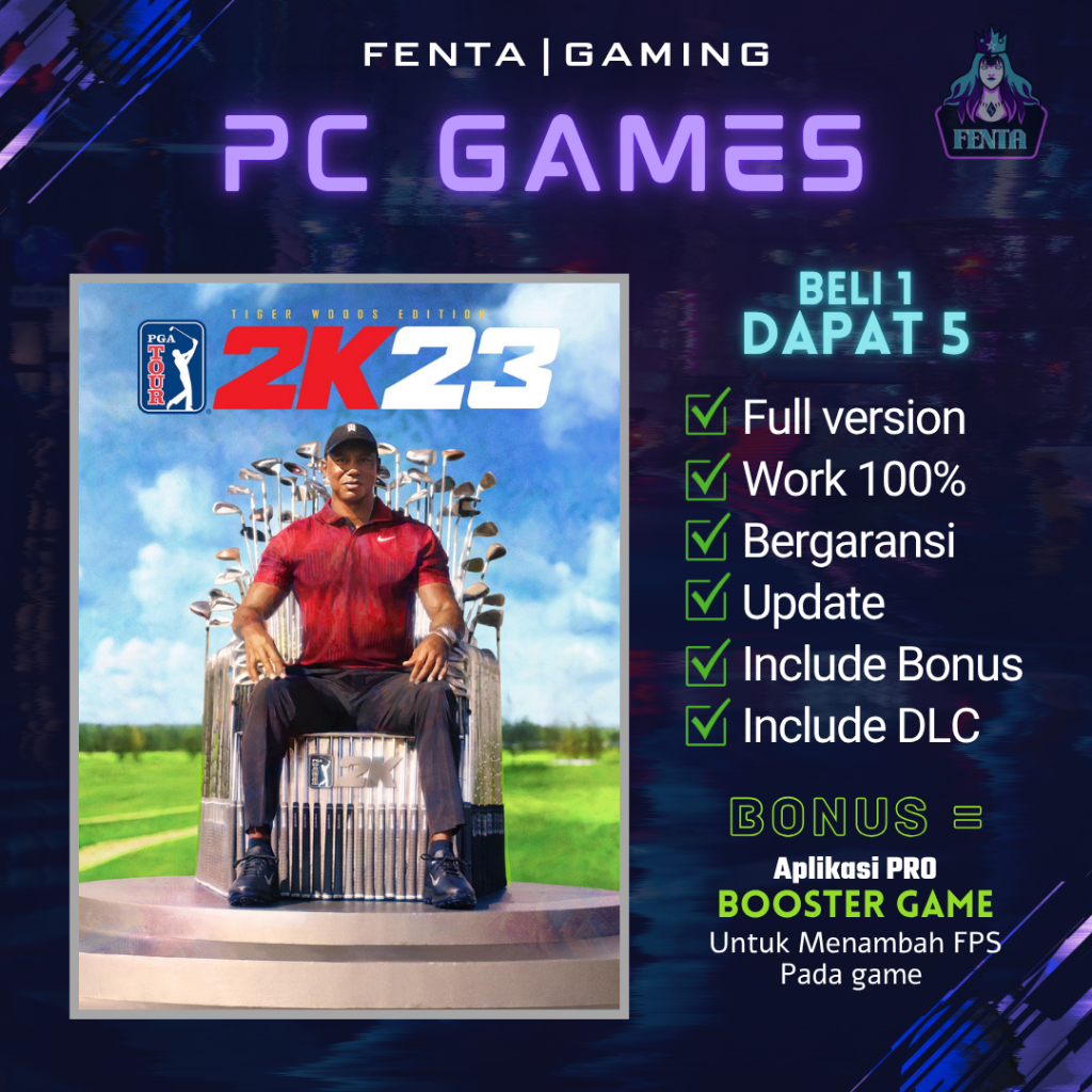 Jual PGA TOUR 2K23 TIGER WOODS EDITION - GAME PC - GAME LAPTOP | Shopee ...