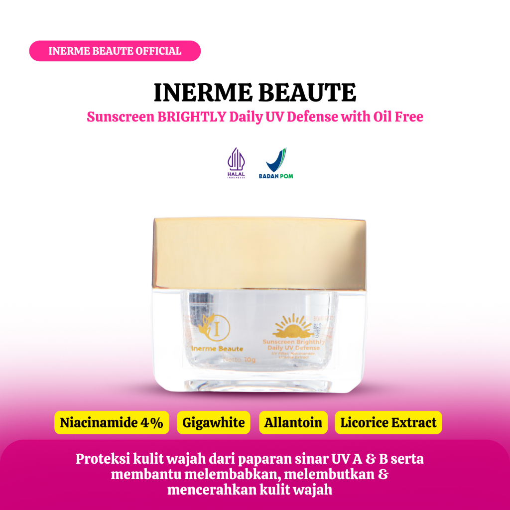 Jual Inerme Beaute Sunscreen Brightening Daily UV Defense with SPF50 ...