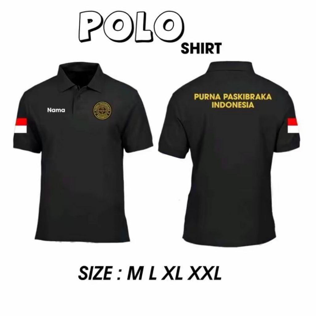 Jual KAOS POLO BERKERAH PURNA PASKIBRAKA INDONESIA // KAOS POLO KERAH ...