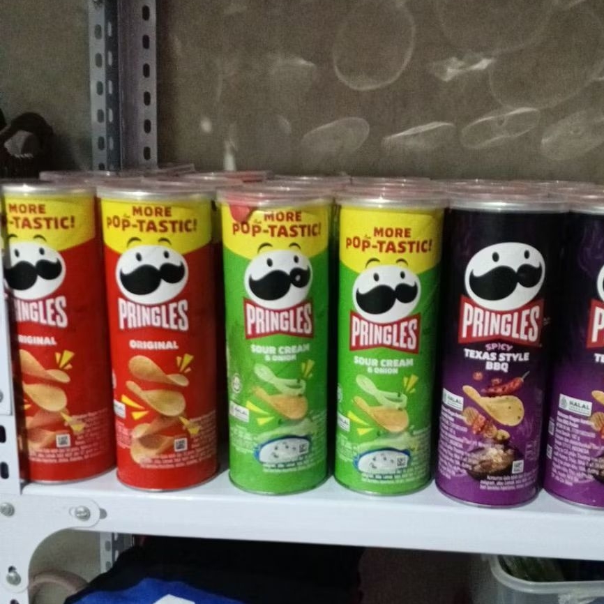 Jual PRINGLES RASA ORIGINAL,SOUR CREAM & ONION , TEXAS STYLE BBQ EXP ...