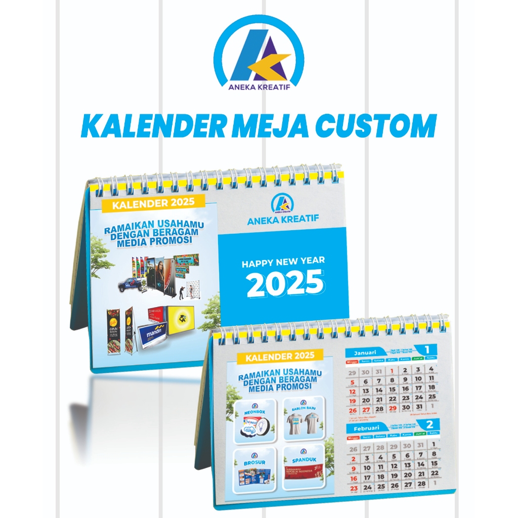 Jual Kalender Duduk Custom 2025 – Bisa Desain Sendiri | Kalender Meja ...