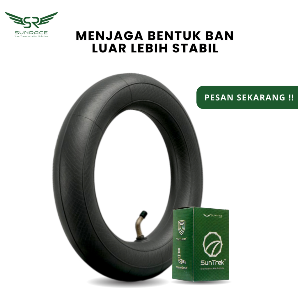 Jual BAN DALAM SUNTREK PREMIUM UNTUK SEPEDA LISTRIK E-BIKE 14 x 2.50 / 10-2.50 / 60/90-10 PENTIL ...