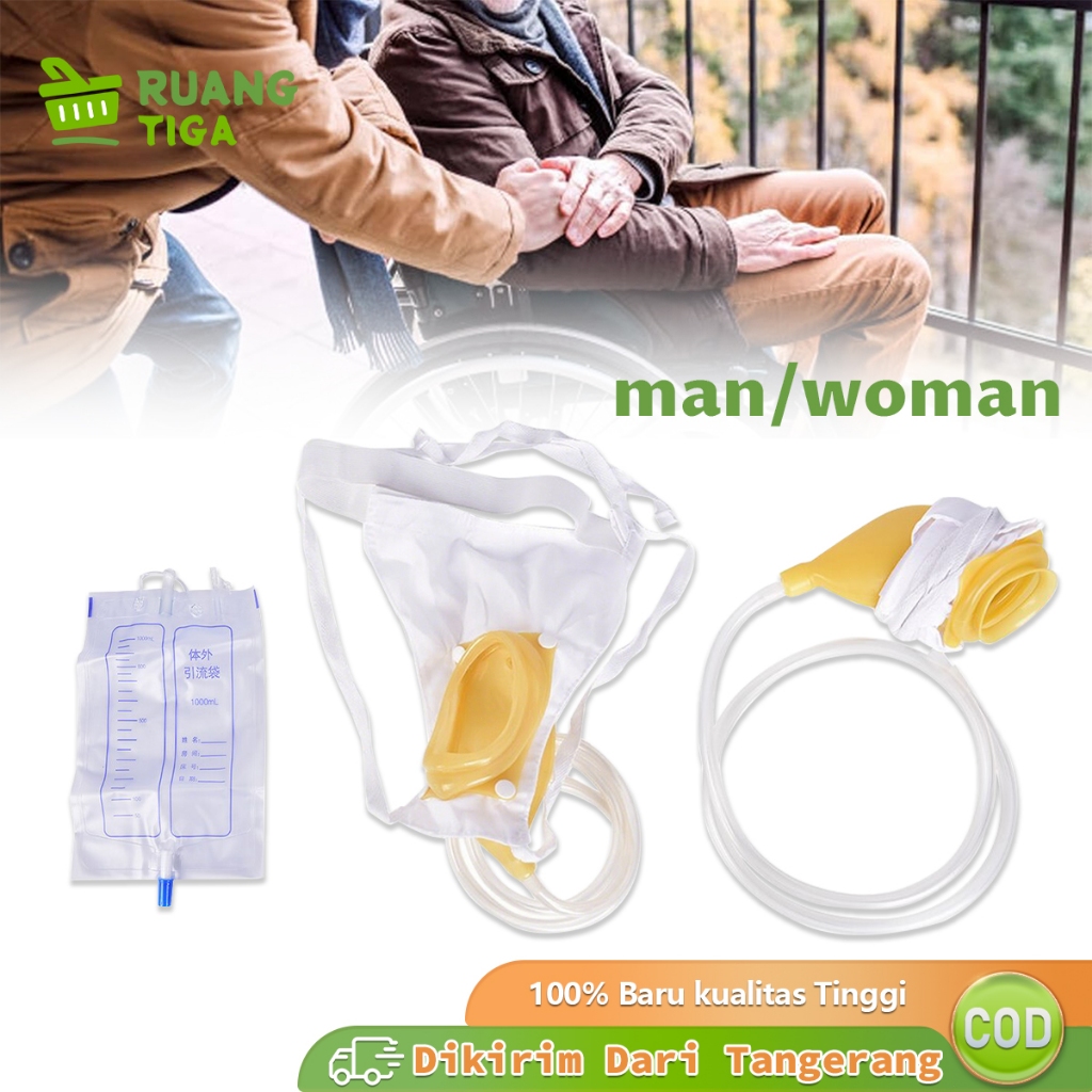 Jual Urine External 1000ml Alat Bantu Kencing Urinal Bag Reusable Untuk ...