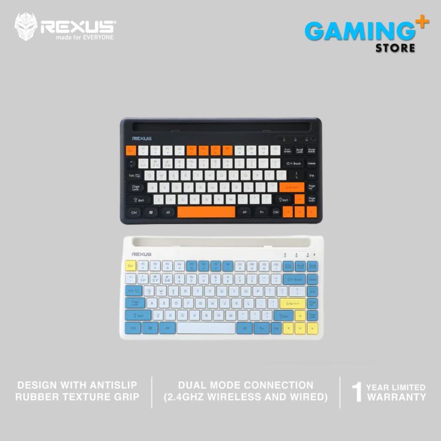 Jual Keyboard REXUS Bluetooth + Wireless Full Size with Phone Holder ...