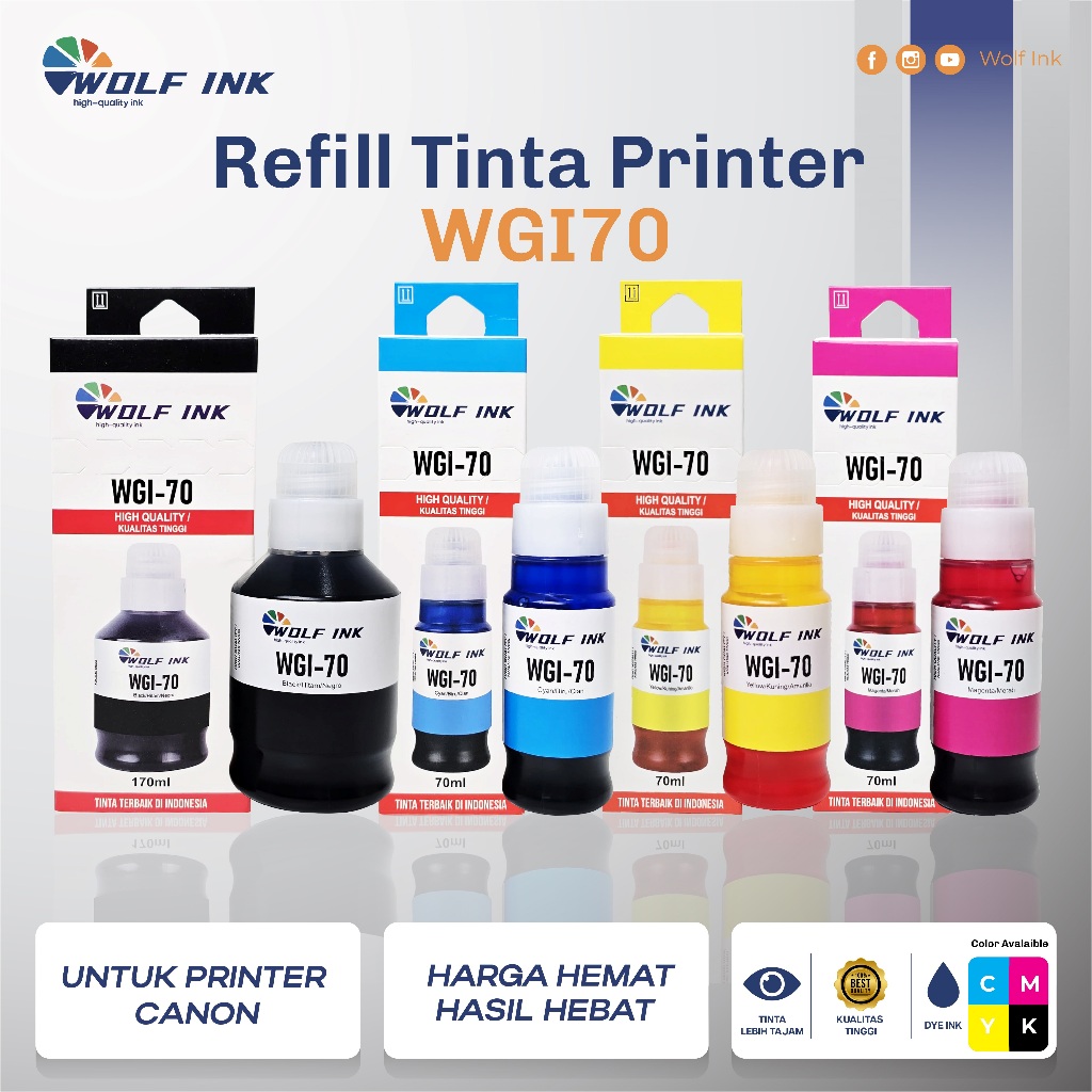 Jual Tinta Canon GI-70 Wolf Ink Untuk Printer Canon G1020 G2020 G2060 ...