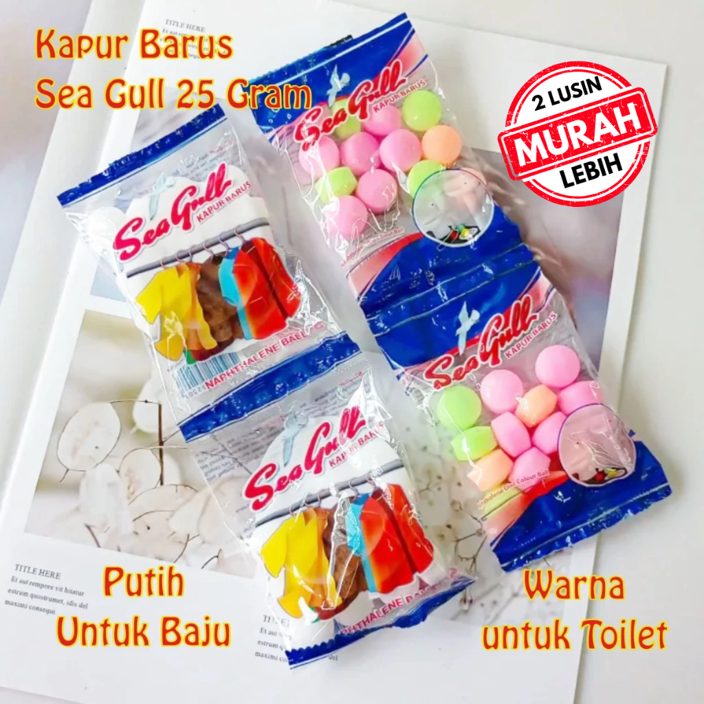 Jual Sea Gull Kamper Sachet 25 Gram 2 Lusin | Kapur Barus Seagull ...