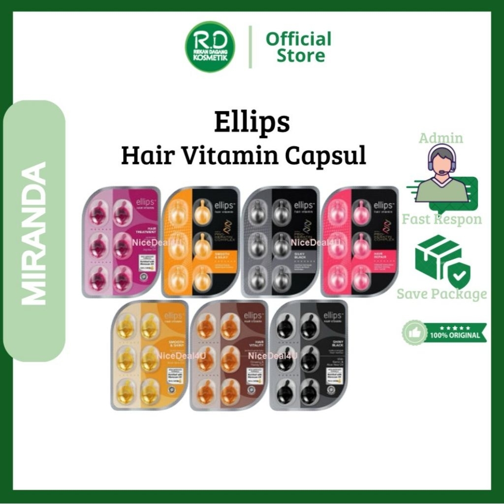 Jual Ellips Hair Vitamin Pro Keratin isi 6 Capsules | Shopee Indonesia