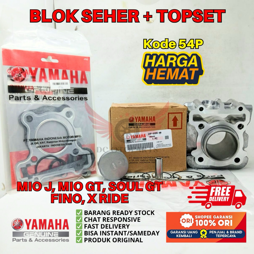 Jual 54P BLOK SEHER MIO J ORIGINAL YAMAHA GENUINE PARTS, PAKET BLOK ...