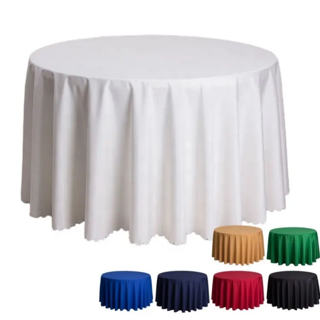Jual Round Table Katun / Table cloth full katun / Taplak Meja Katun ...