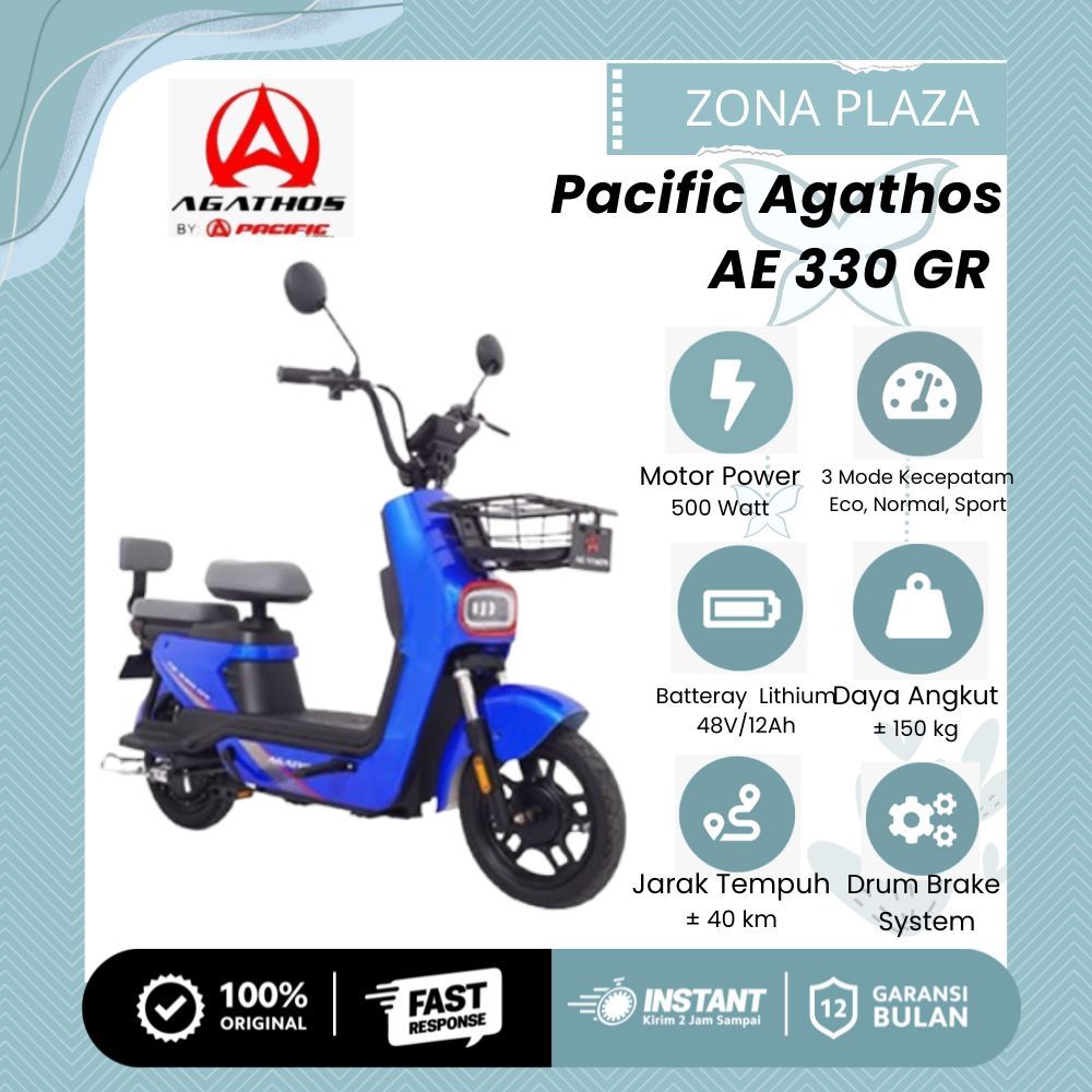 Jual Sepeda Listrik Pacific Agathos AE330 GR 500 watt 48 Volt 12 AH AE 330 GR | Shopee Indonesia