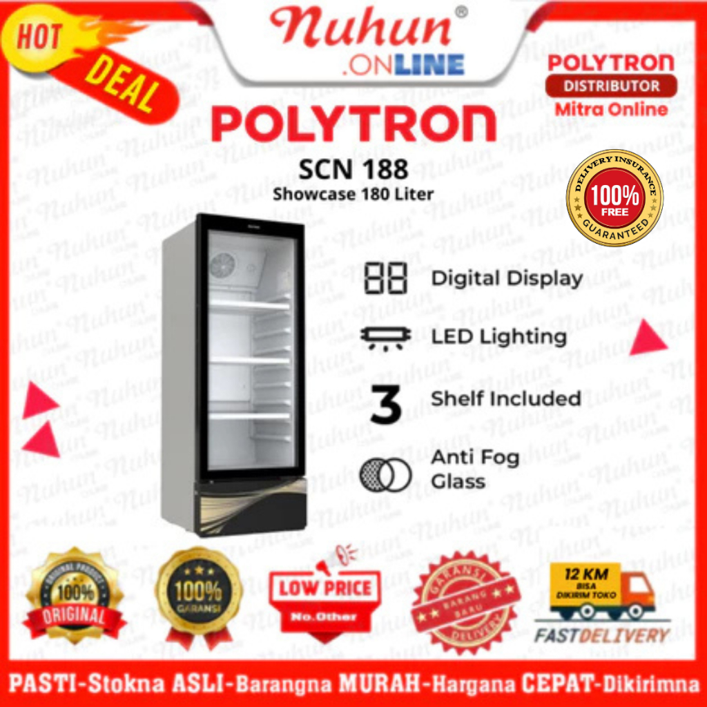 Jual Polytron Showcase lemari Pendingin SCN 188 Original Berkualitas ...