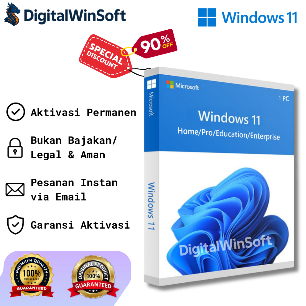 Jual Win 11 Home/Pro/Education/IoT Enterprise LTSC For PC/Laptop - Lifetime License | Original ...