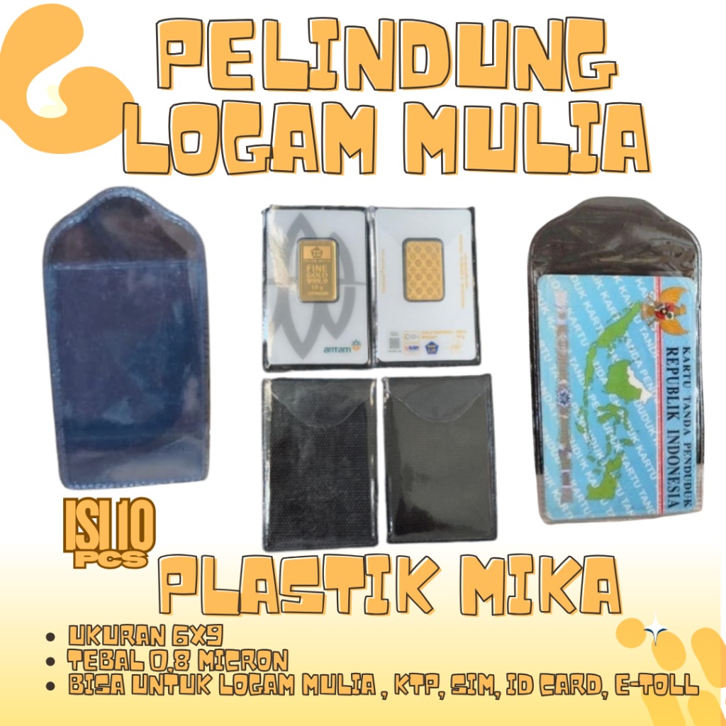 Jual PLASTIK MIK PELINDUNG LM LOGAM MULIA KTP ID CARD SIM ETOLL KARTU ...