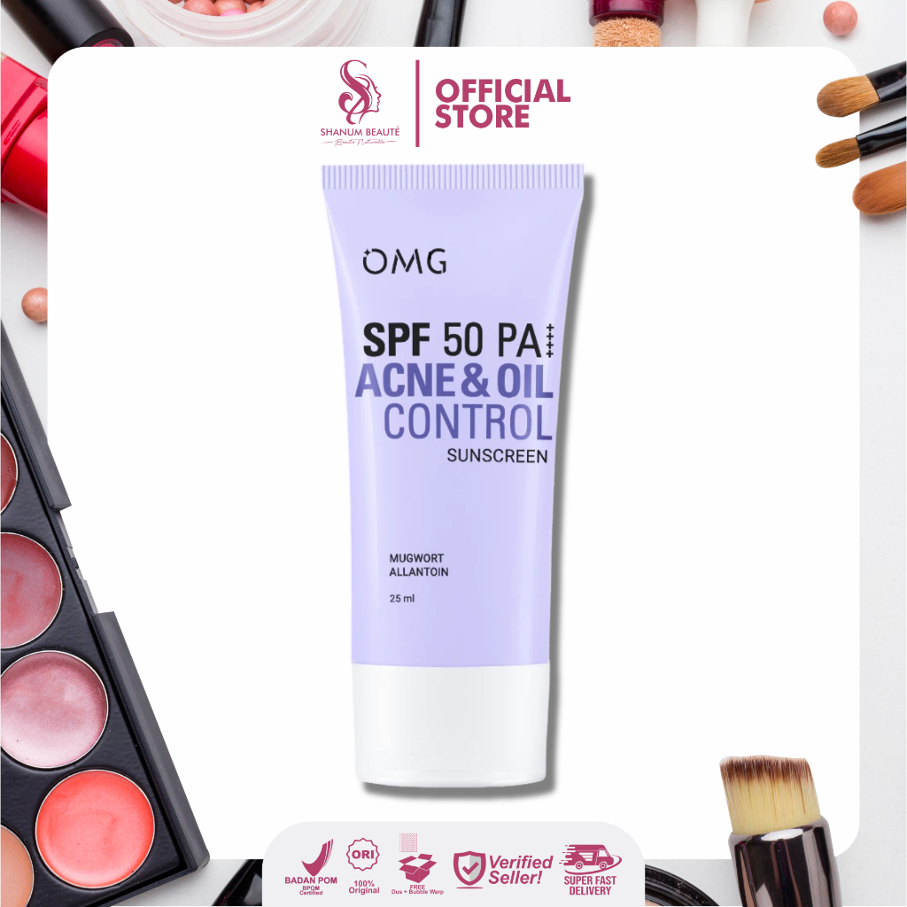 Jual OMG Oh My Glow Acne & Oil Control Uv Barrier Sunscreen SPF 50 PA ...