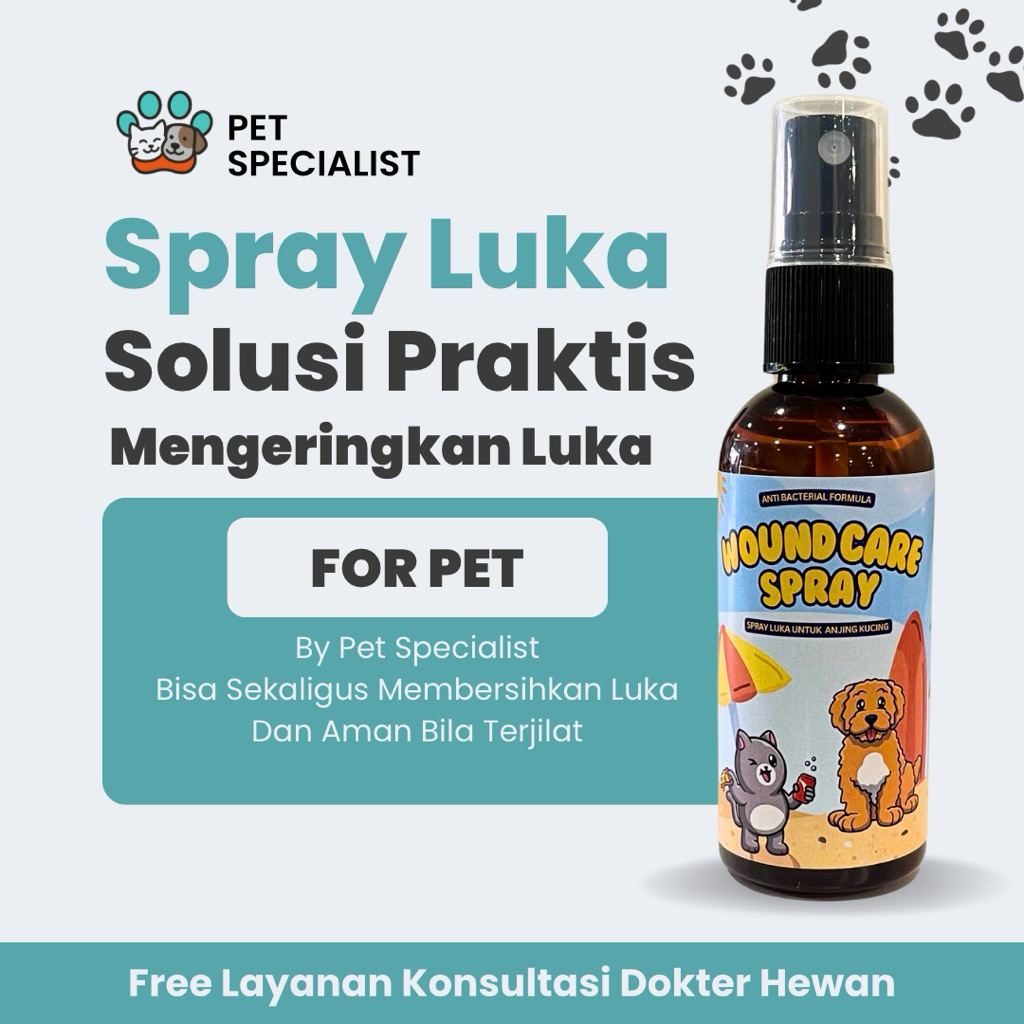 Jual Obat Semprot Spray Luka Pet Specialist 60 ml - Untuk Anjing Kucing ...