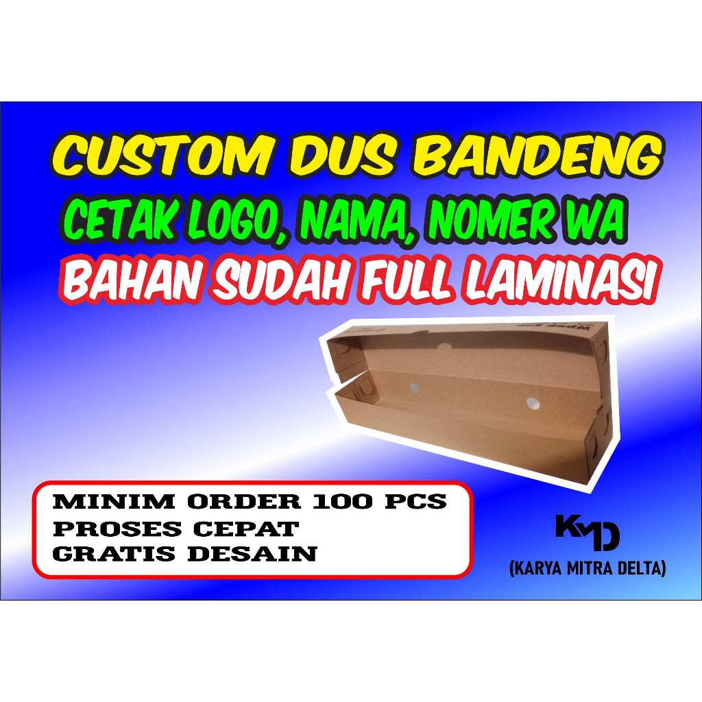 Jual [ISI 100 PCS] DUS BANDENG / BOX OTAK OTAK BANDENG / CUSTOM NAMA ...