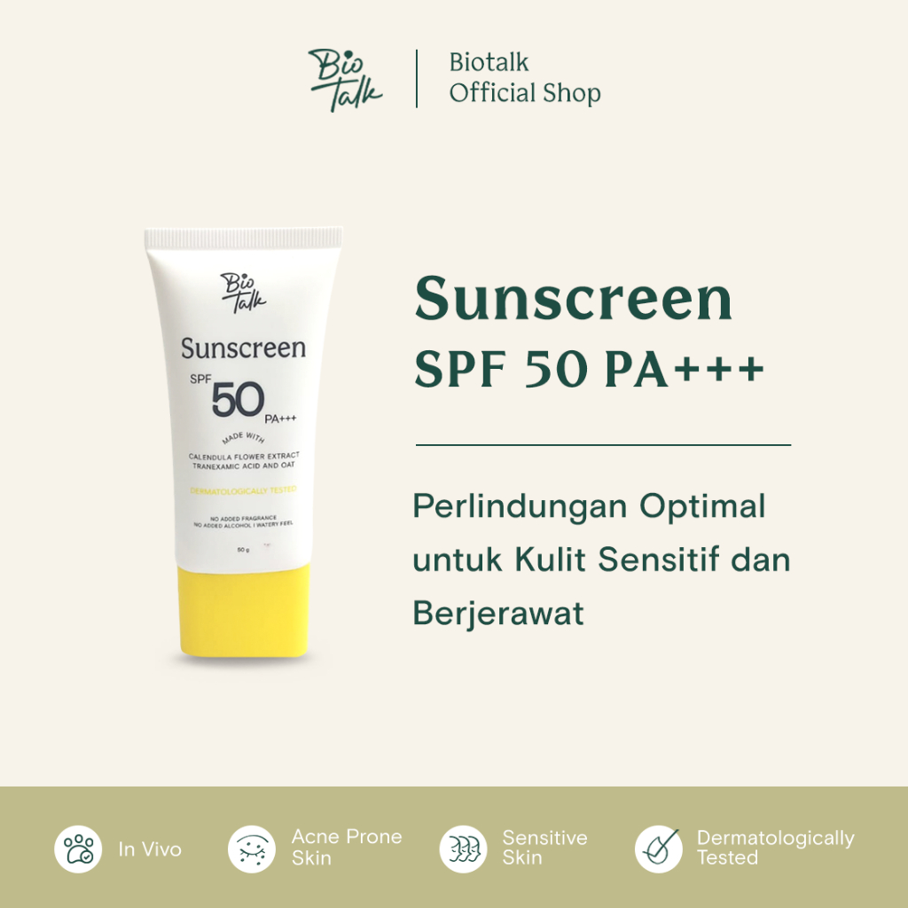 Jual EXCLUSIVE LAUNCH [CERTIFIED IN VIVO] Biotalk Sunscreen SPF 50 PA ...